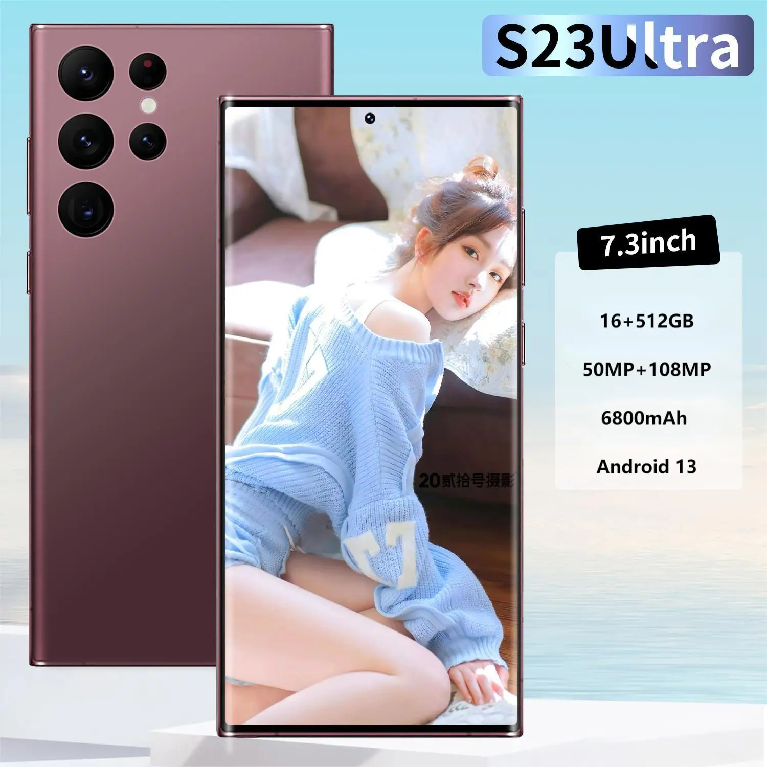 For Sum S22 Ultra Sung 5g Smartphone 3g 4g Smartphone S23 Ultra S23 12gb+512gb+1tb For Cell ...
