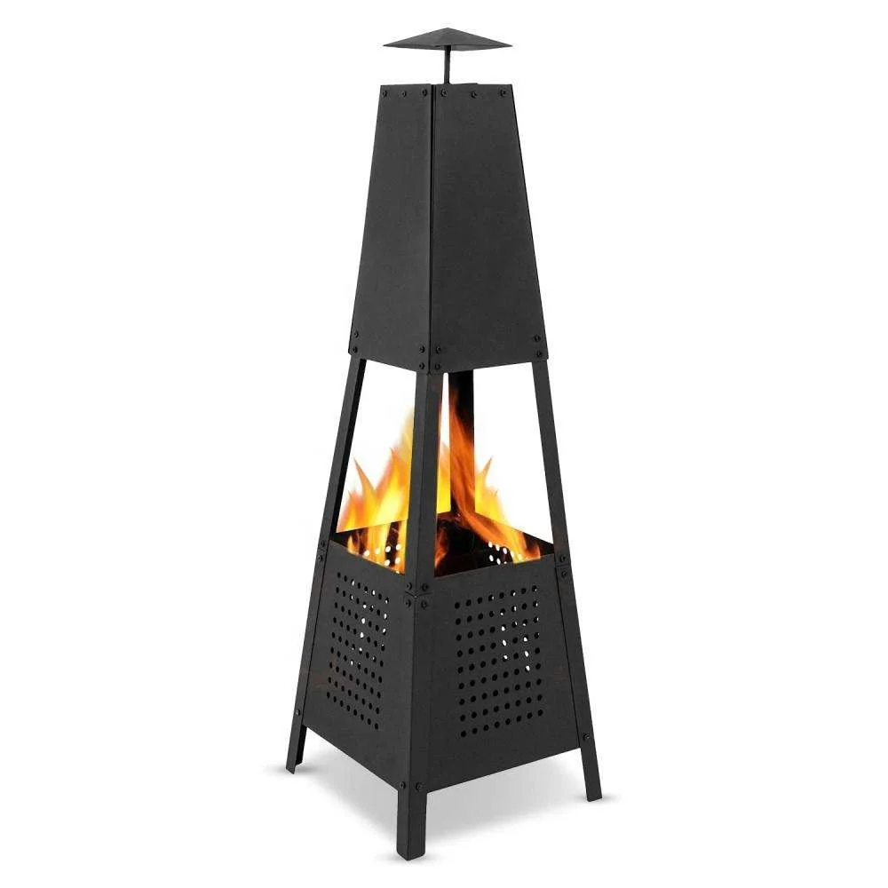 100 Cm Pyramid Garden Fireplace Weatherproof Patio Stove Terrace ...