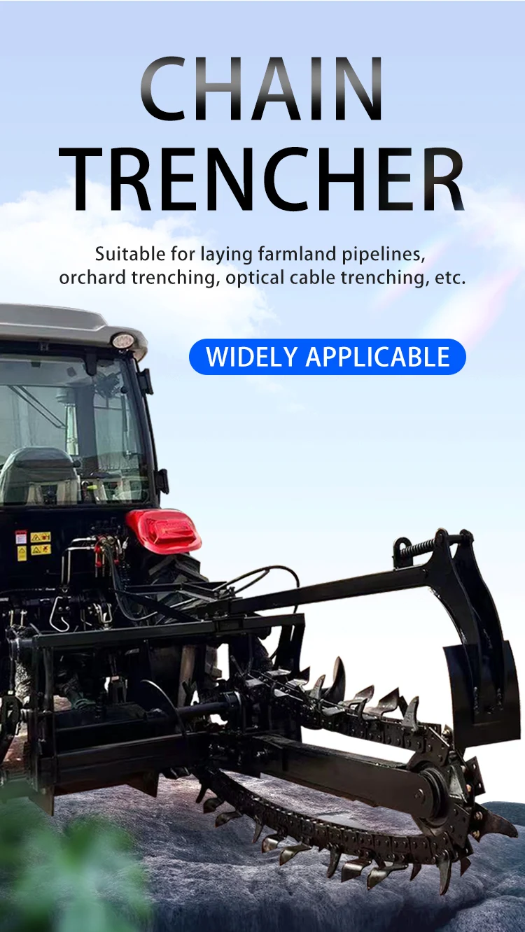 3 Point Chain Trencher Tractor Driven Wheel Trenchers Tractor Mounted ...