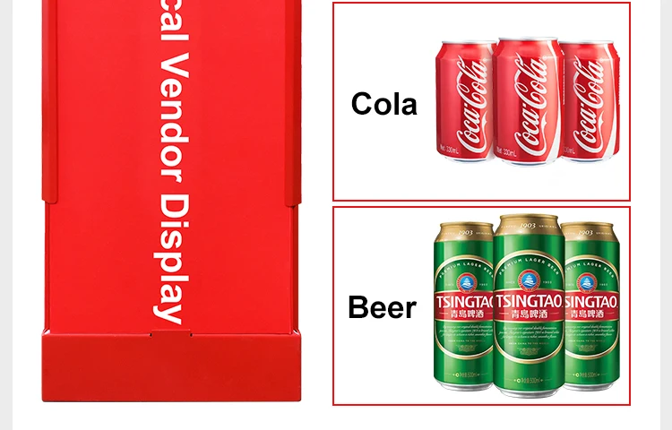 Customized Spring Loaded Auto Lift Display Beverage Vertical Vender For ...
