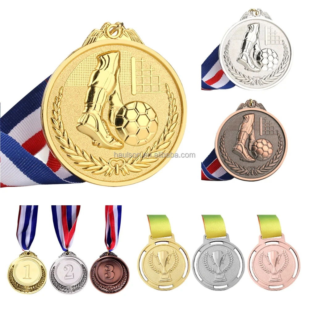 Wholesale Soccer Sports Medals - Zinc Alloy Gold Silver Bronze