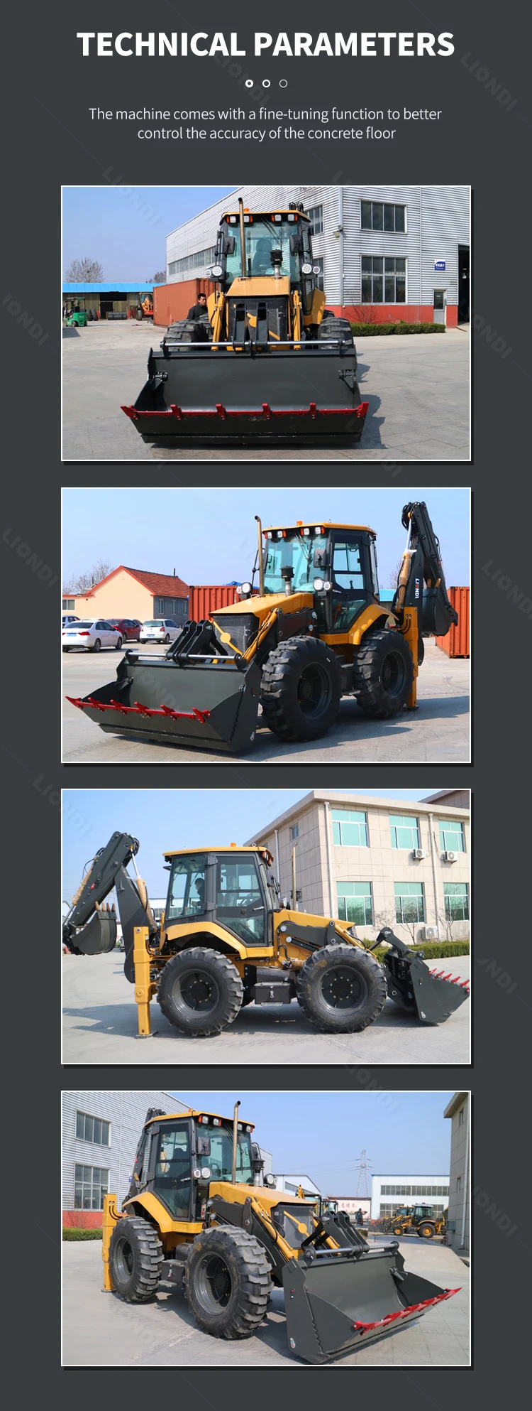 High Efficiency Backhoe Loader - 9500kg Wheel Excavator