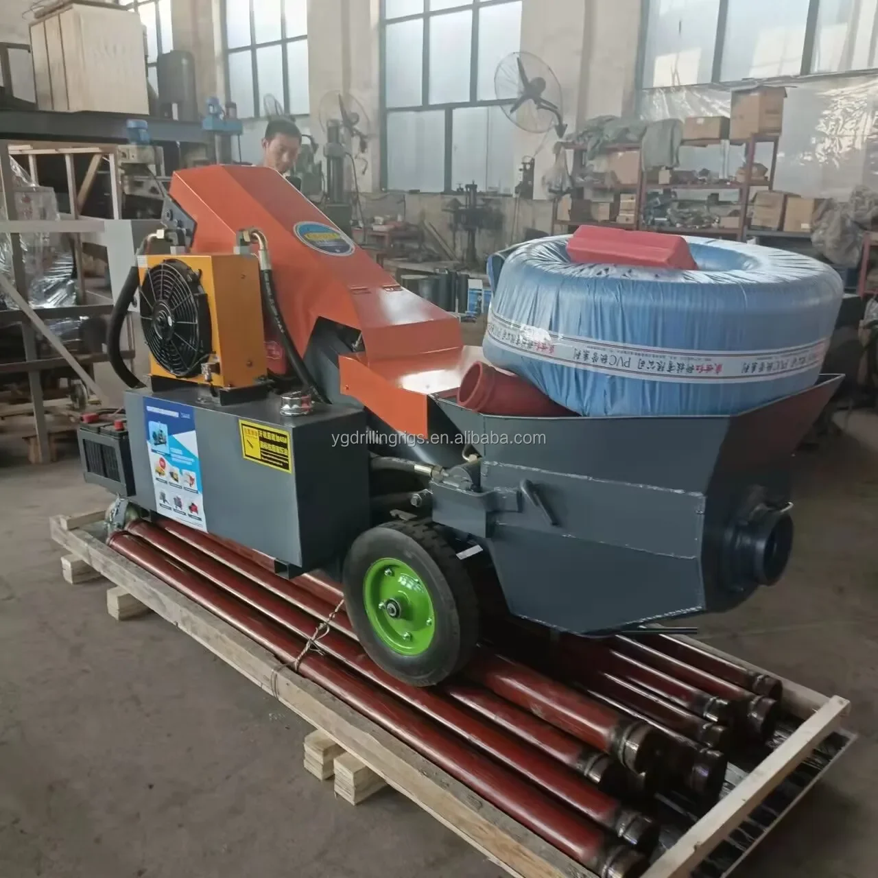 High Pressure Concrete Pump Car Grouting Pump Type Wet Spray Machine ...