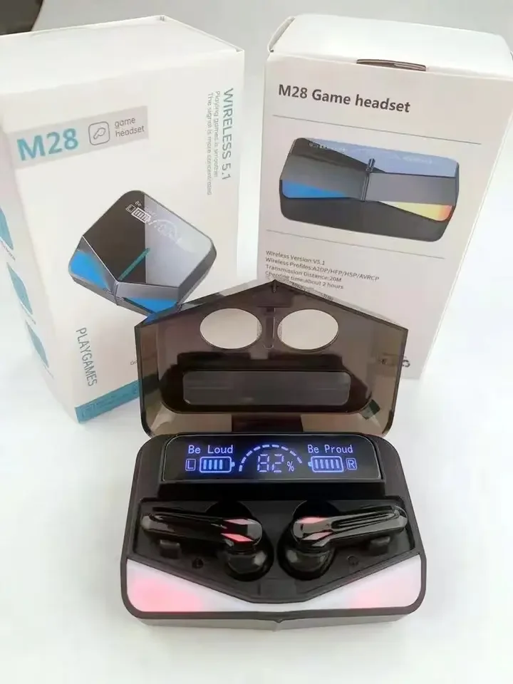 Hot Sales Audifonos M28 Tws Ear Buds Bt V5.1 Auricular Led Display Gaming Earphone In Ear ...