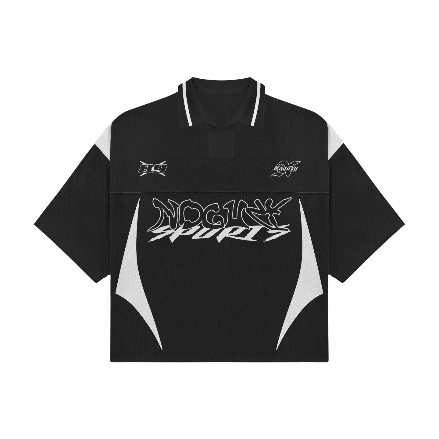 Custom Boxy Cropped Jersey T-shirt Sports Mesh Oversized Streetwear ...