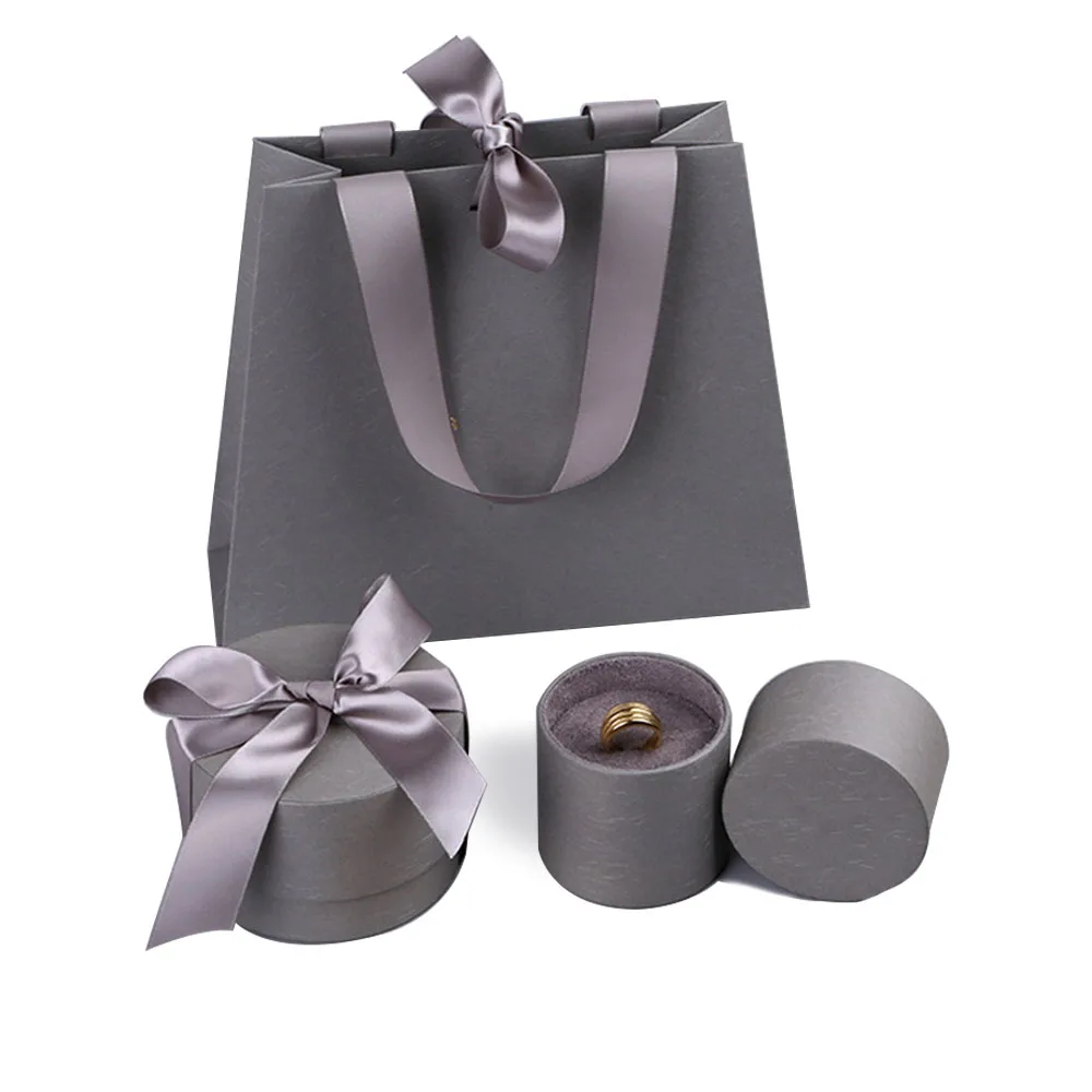 Custom Luxury Rings Packaging Boxes Round Paper Valentine Day Gift ...
