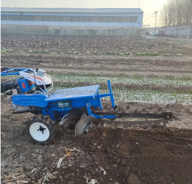 Chain Trench Diesel Engine Trencher Digging Trench Machine