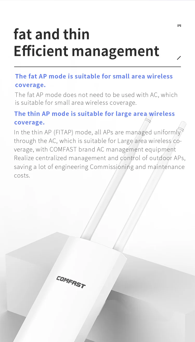 COMFAST EW74 V2 1200mbps Outdoor Wifi Access Point - IP66 Waterproof