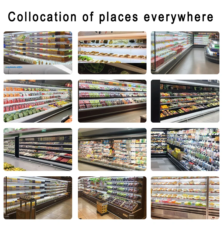 Custom Refrigerator Supermarket Fruit Display Fridge Freezer Vegetables ...