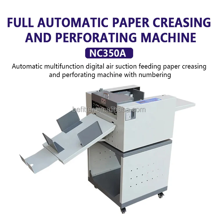NC-350A Automatic Digital Creasing Machine Suction Automatic Paper Feed ...