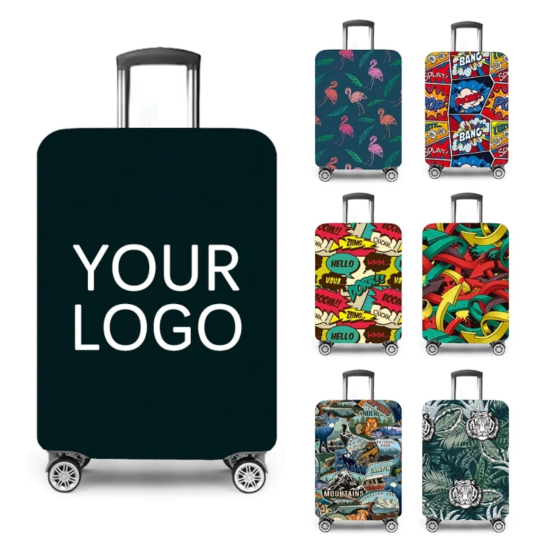 Customize Travel Transparent Letter Trunk Stretch Polyester Luggage ...