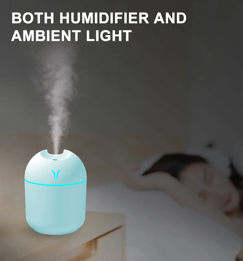 2023 Hot Sell Portable Colorful Led Light Mini H2o Spray Mist Leaf Waterless Diffuser Car Usb ...