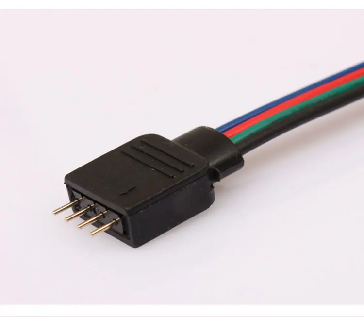 4pin 5v 12v Rgb Light Strip Module Connection Cable Led Plug Rgb ...
