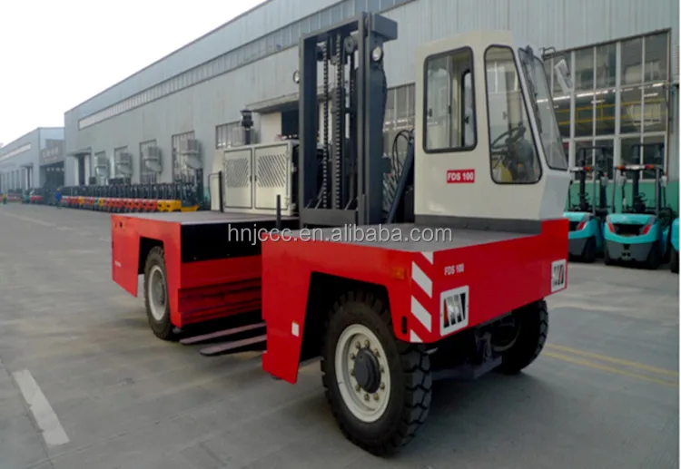 10 Ton Diesel Side Loader Forklift With American Engine 4.5m Lifting ...