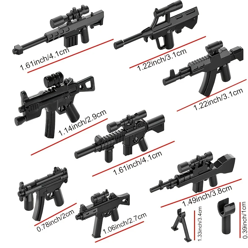 Educational Building Blocks Toy Plastic Military Puppet Gun Soldier ...