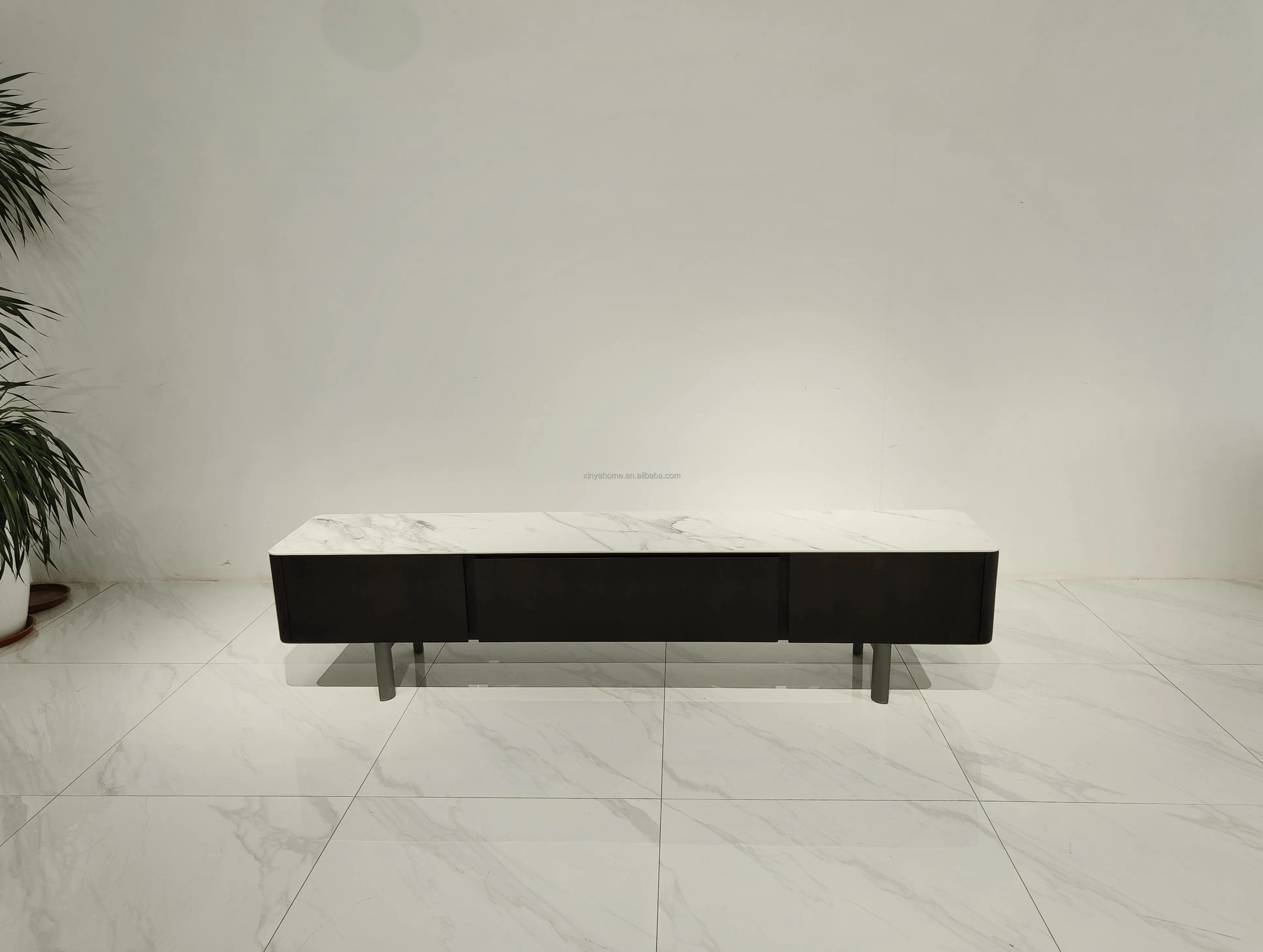 Modern Luxury Ceramic TV Stand Home Furniture Coffee Table Set TV Unit ...