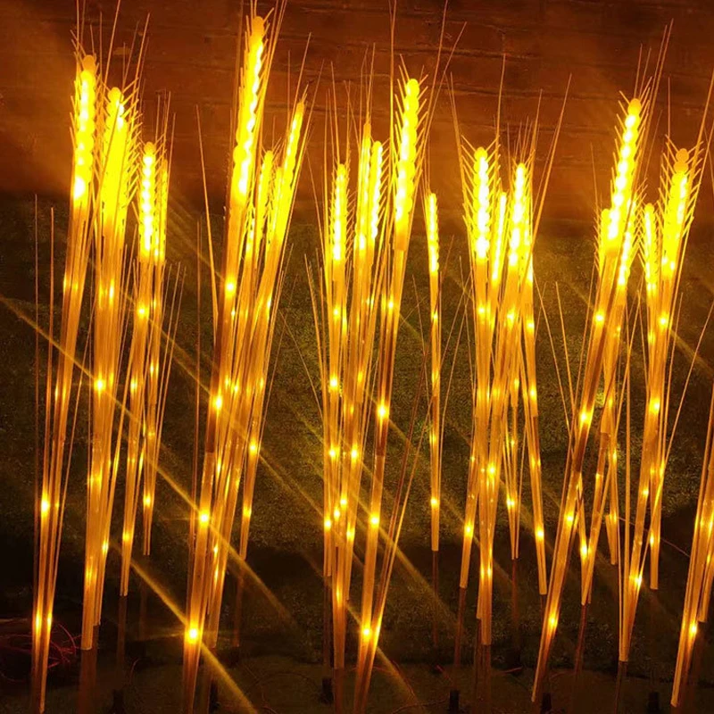 Outdoor Natural LED Wheat Ear Light Christmas Garden Holiday Decoration ...
