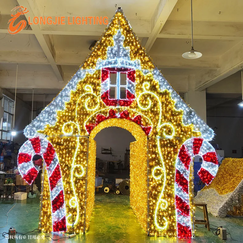Gingerbread House 3D Outdoor Motif Light Christmas Decor