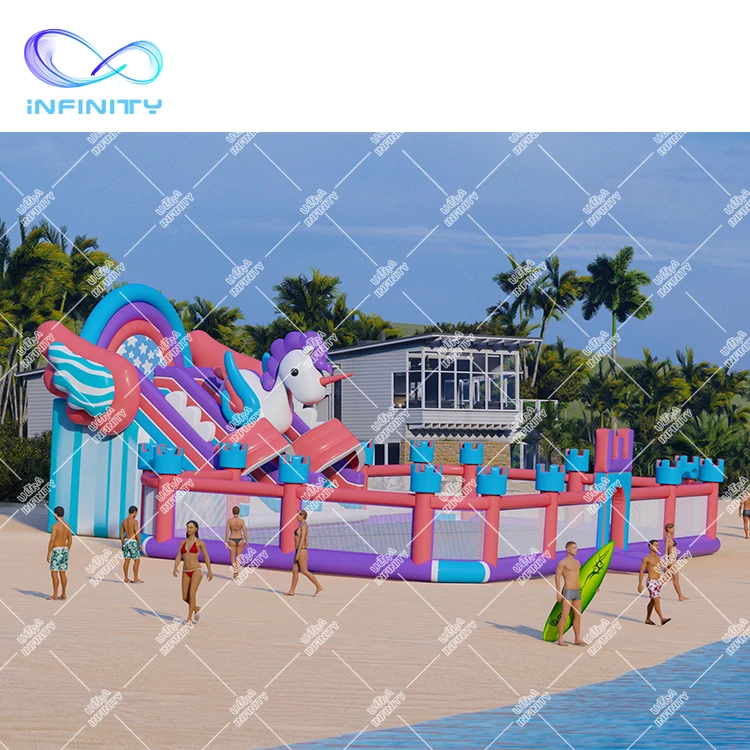 Parc Aquatique Unicorn Inflatable Fun Park Outdoor Inflatable Water Amusement Equipment Giant ...