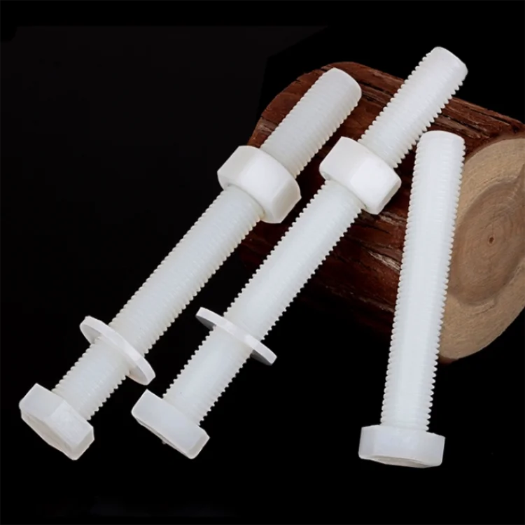 Nylon outer hexagon screw nut flat pad plastic insulating bolt screw ...