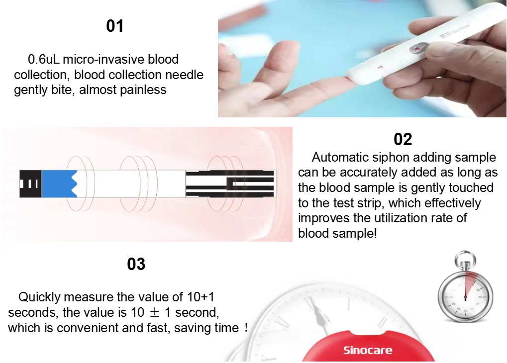 Sinocare Bandelettes test Glucose Safe AQ Angel| Alibaba.com