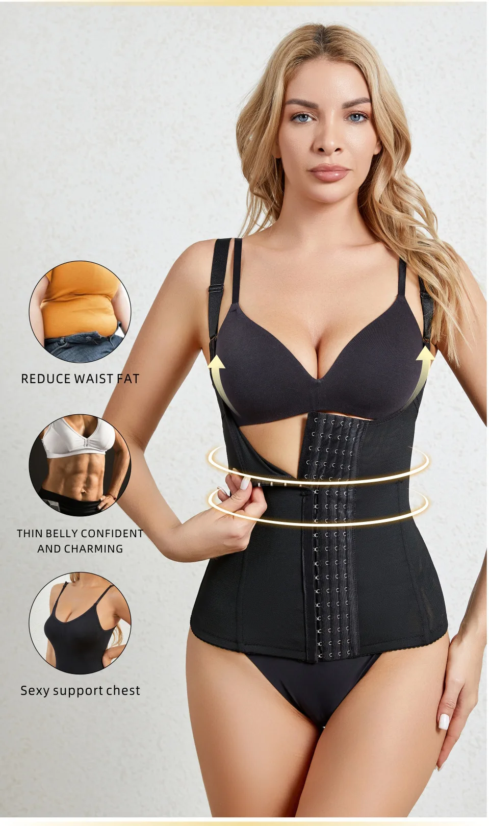 Corset Latex Adjustable Corset Fajas Body Women Waist Trimmer Training Belts Shaper Waist ...