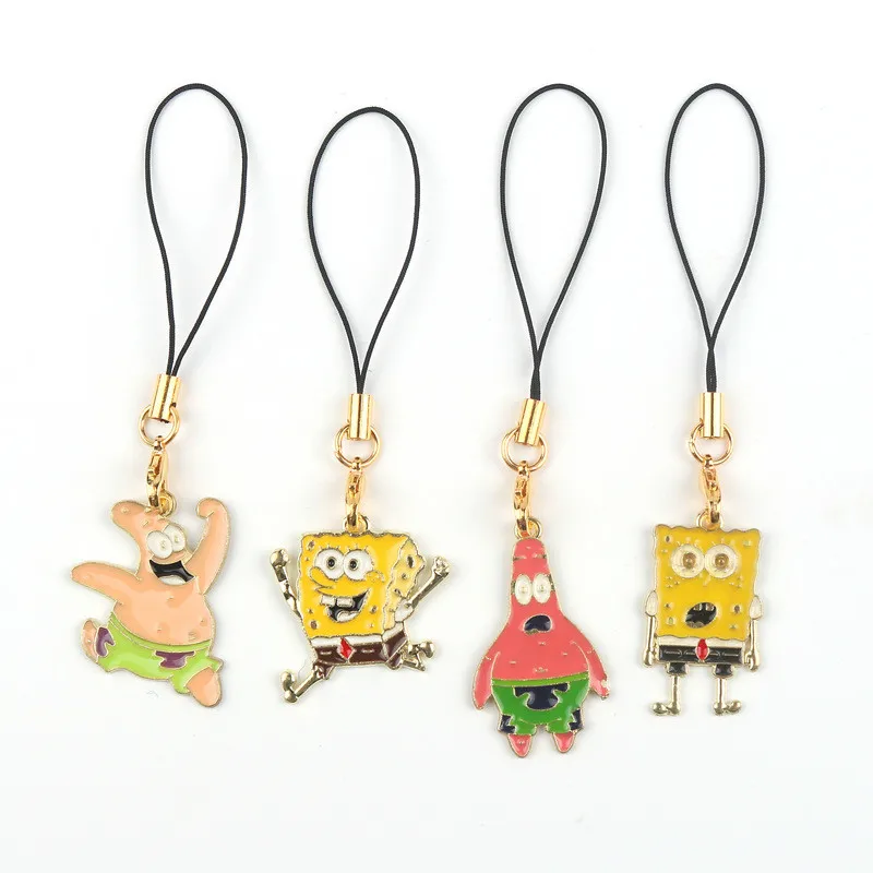 Lovely SpongeBob Patrick Star Cartoon Kawaii Anime Keychains Car Bag ...