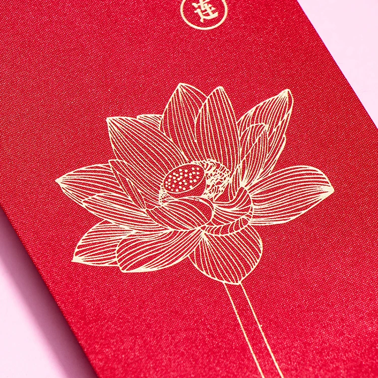 Silk Cloth Money New Year Angpao Gold Foil Stamping