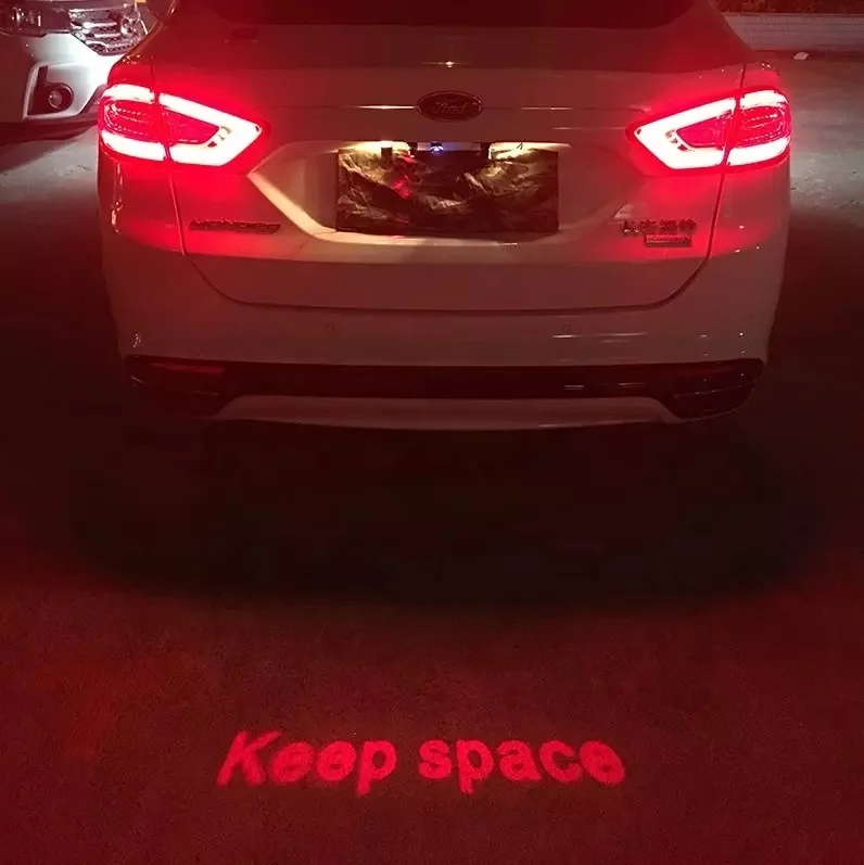 Universal Car Logo Laser Tail Fog Light - Warning & Style