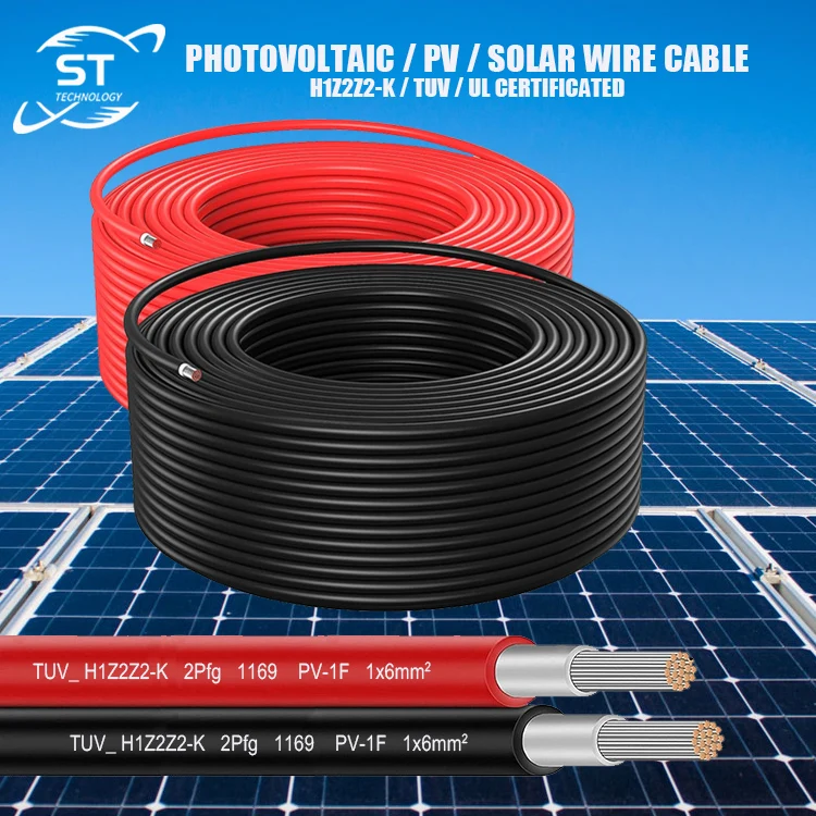 Tuv & Ul Certificated Pv Solar Cable 10awg 6 Sq.mm Tinned Copper Wire ...