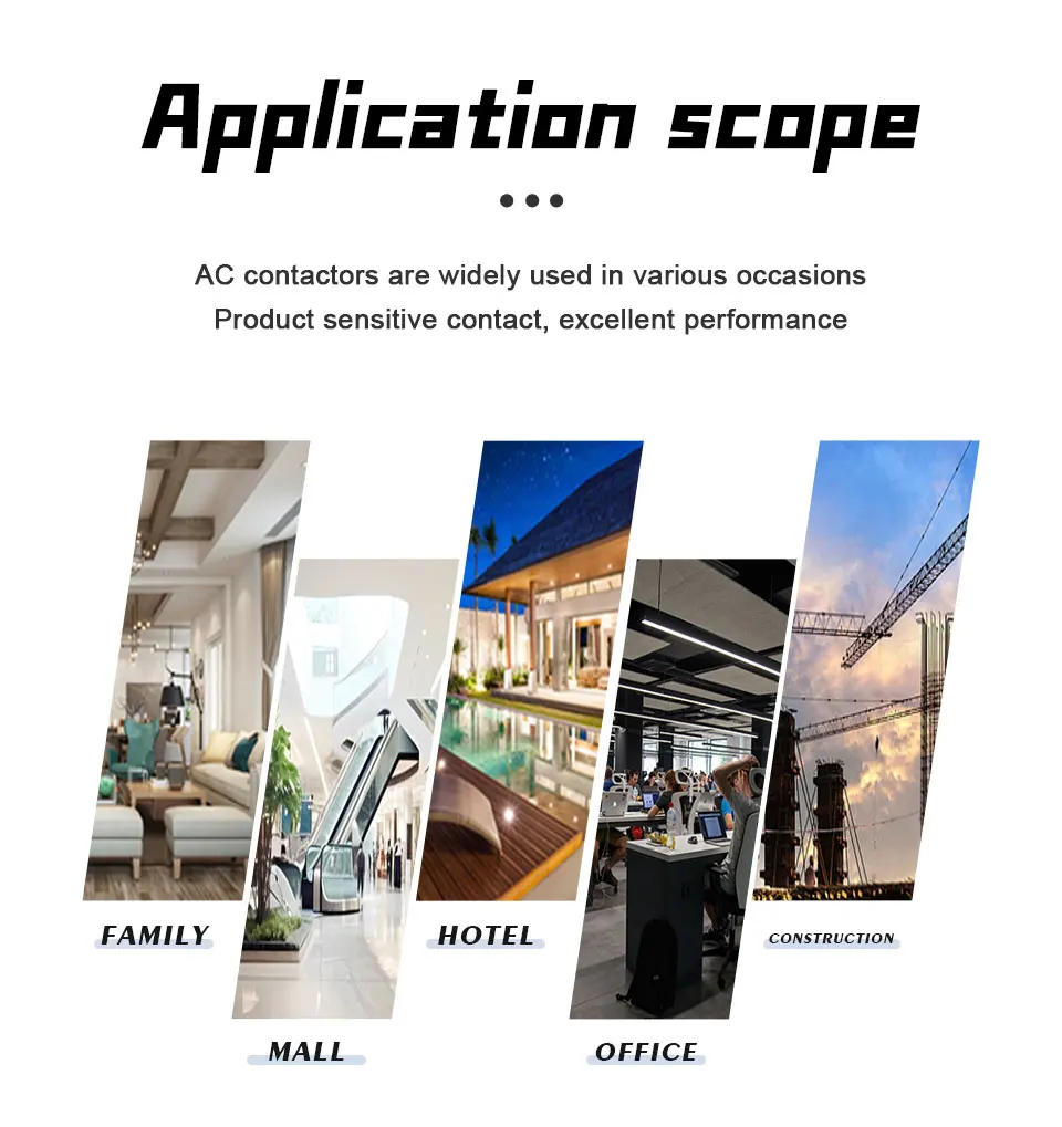 Modular Din Rail AC Magnetic Contactor for 220V/380V Motor Control
