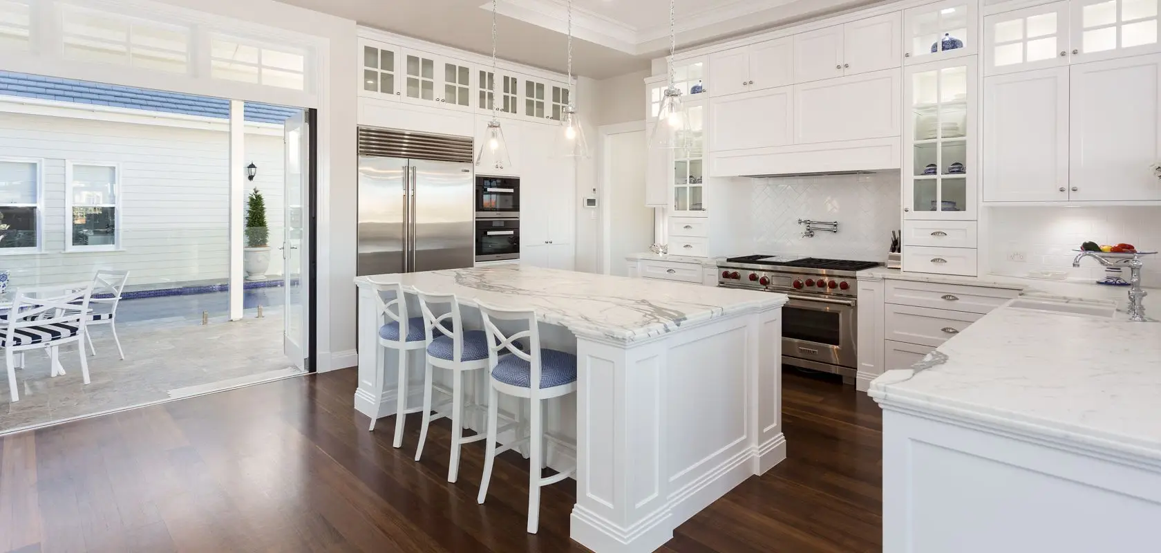 Hampton Style Kitchen Cabinet Design 2 Pac Shaker Matt Finish Kitchen ...