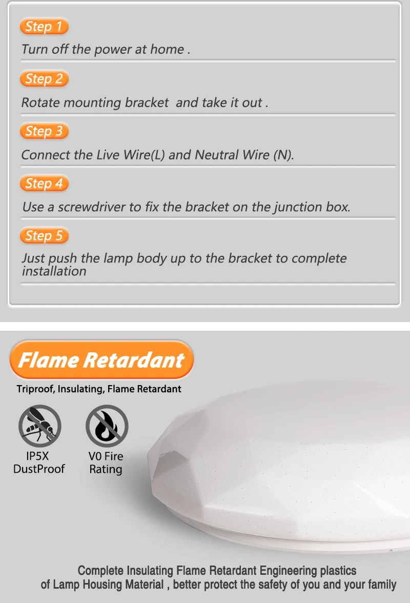 Konshine Pop Acrylic Lampshade Nordic Decorative Smart Sensor Modern ...