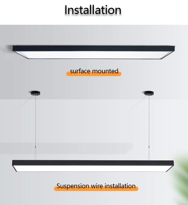 Architectural Linear Pendant Light Black White Profile Low Emf Ugr 19 ...