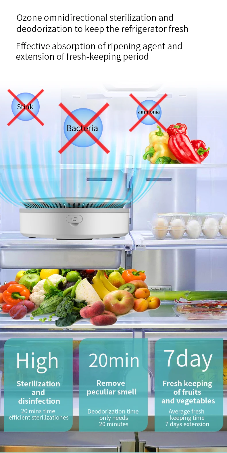 Ozone Generator Air Purifier Portable For Car Mini Sterilizer 20mg/h/m3 O3 China Factory For ...