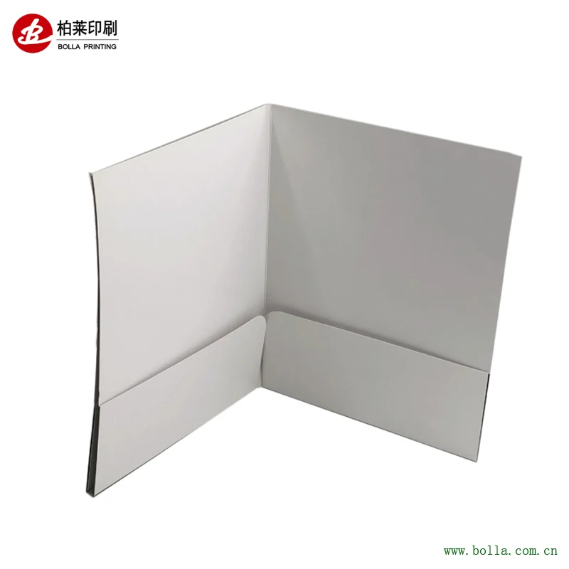 Custom A3 A4 A5 Size Linen Paper Folder With Business Card Slit Black ...