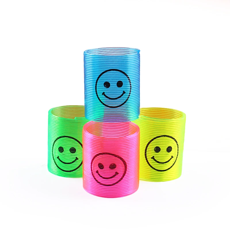Promotional Candy Toys Mini Funny Smiling Face Magic Spring Coil ...