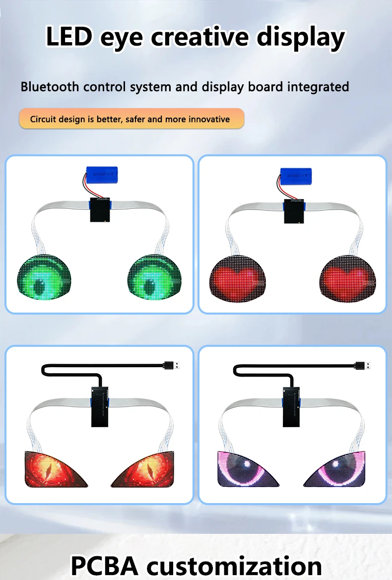 App Control Programmable Led Eye Animation Screen Led Eye Screen ...