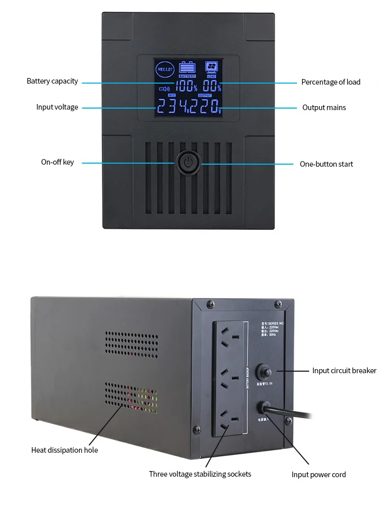 Mini Ups Battery 12v 220v 3000w 120vac 200ah 5kw 10kwh 230v 120 Kva Ups ...