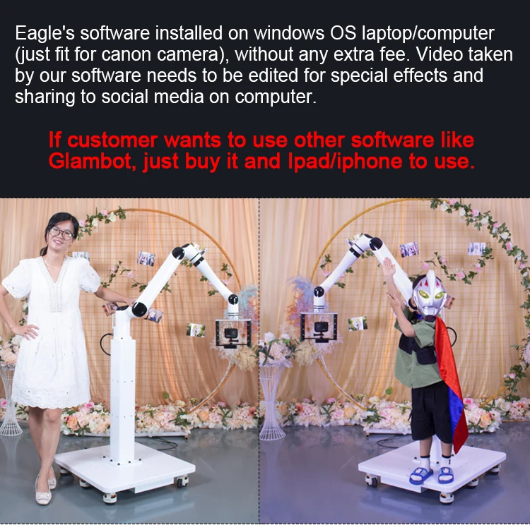 Wedding Portable Instant Selfie Station Camera DSLR Photobooth