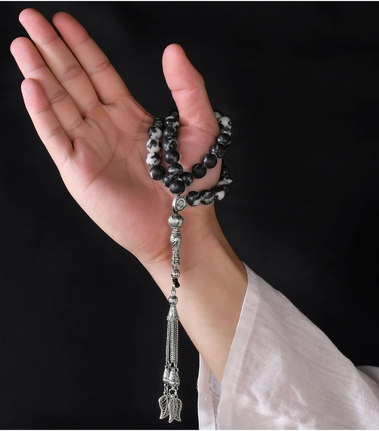 Ys331 Best Islamic Tasbeeh Natural Zebra Stone Gemstone Beads Islam ...