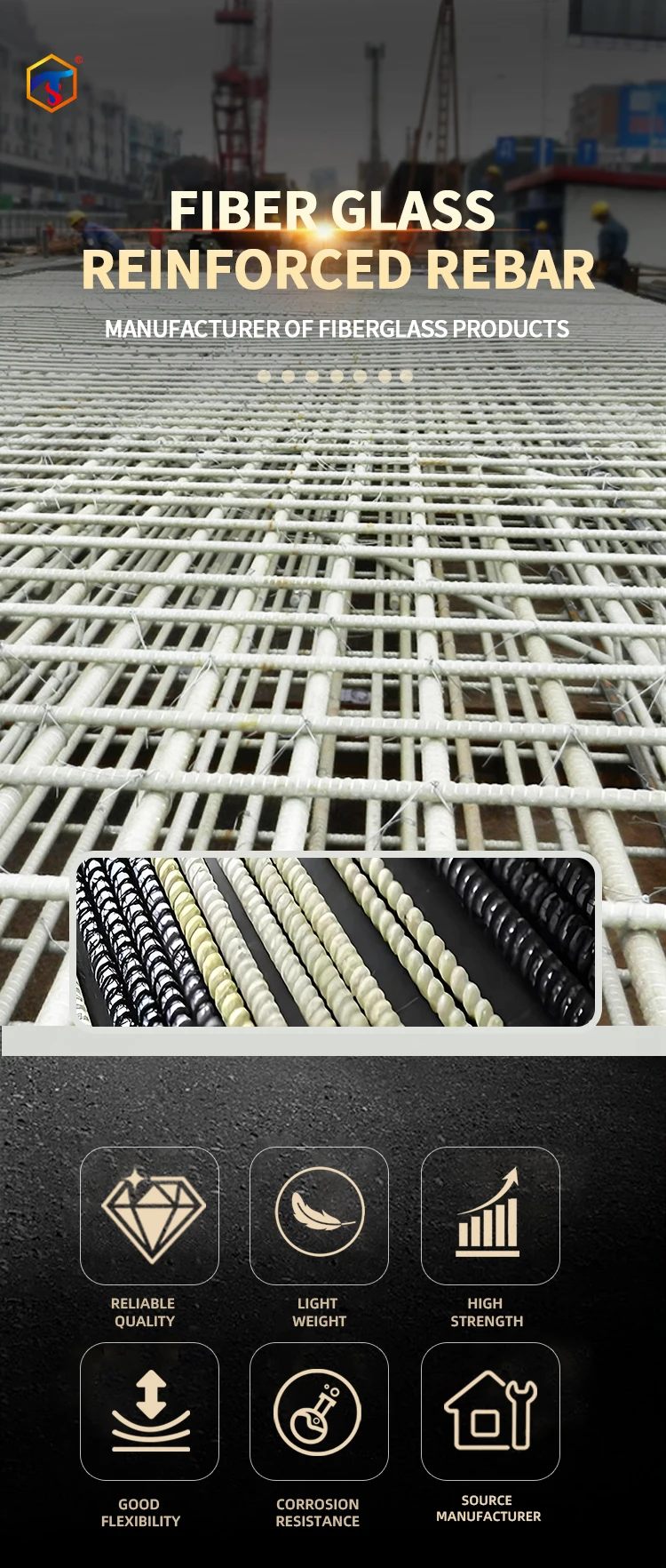 Customized High-strength Anti-corrosion Fiberglass Reinforced Steel ...