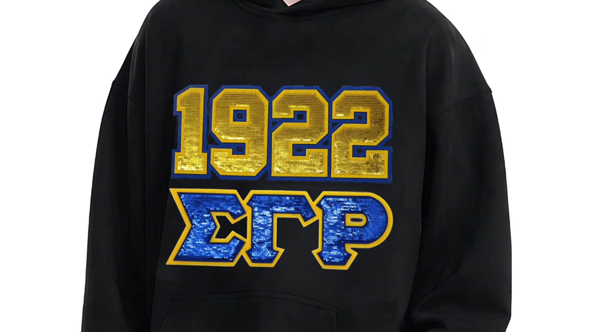 Sigma Gamma Rho 1922 Sequin Sorority Patch Gold Pink Black Bling Sequin ...