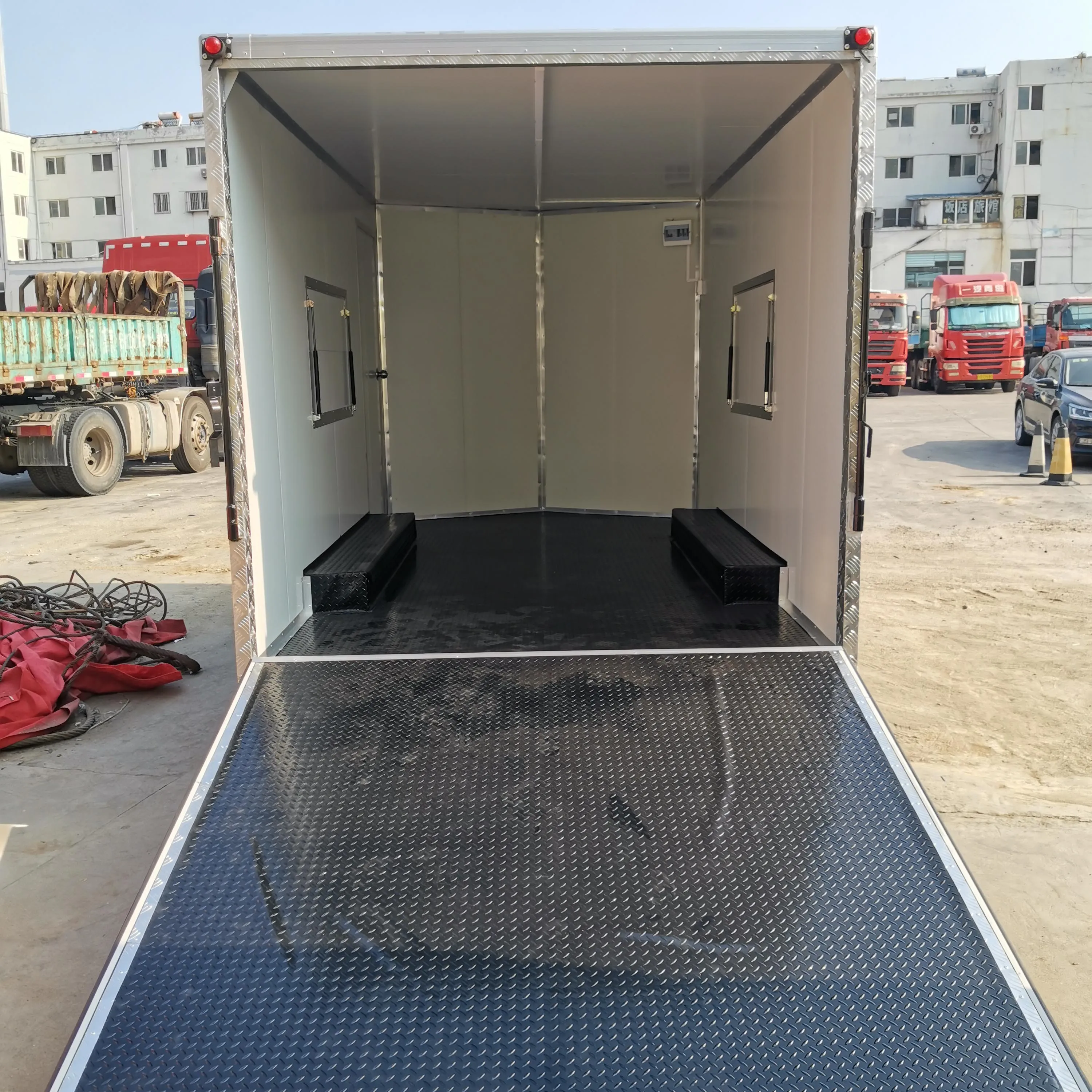 Enclosed Cargo Trailer with Rear Ramp Door - HAIXI-002