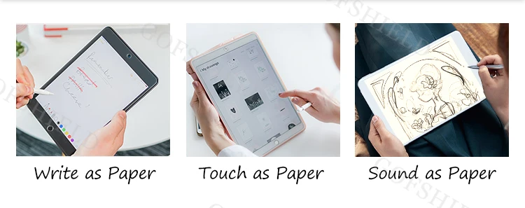 Smooth Writing Touch Paper Texture Screen Protector Frosty Surface Like ...