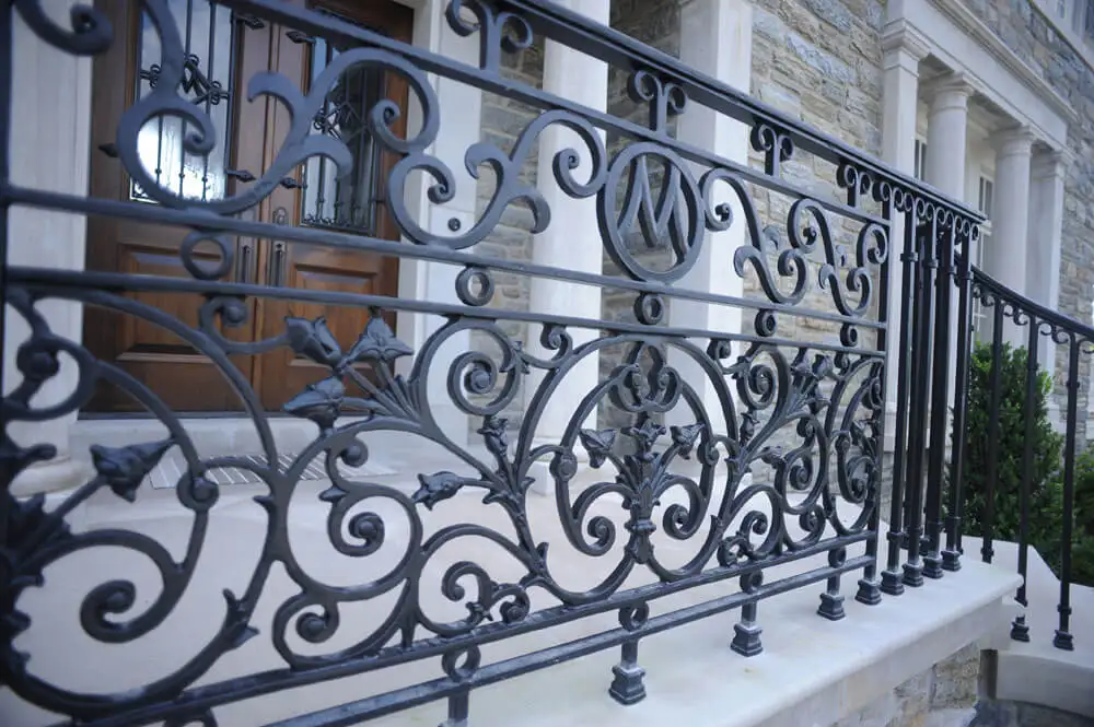Antique Design Curved Wrought Iron Balcony Railing for Outdoor Use ...