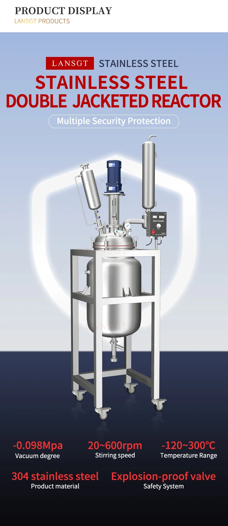 10l 20l 50l 100l Stainless Steel Tank Decarboxylation Chemical Reactor ...