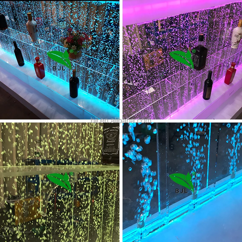 Corner Bar Cabinet - Stylish LED Water Bubble Display