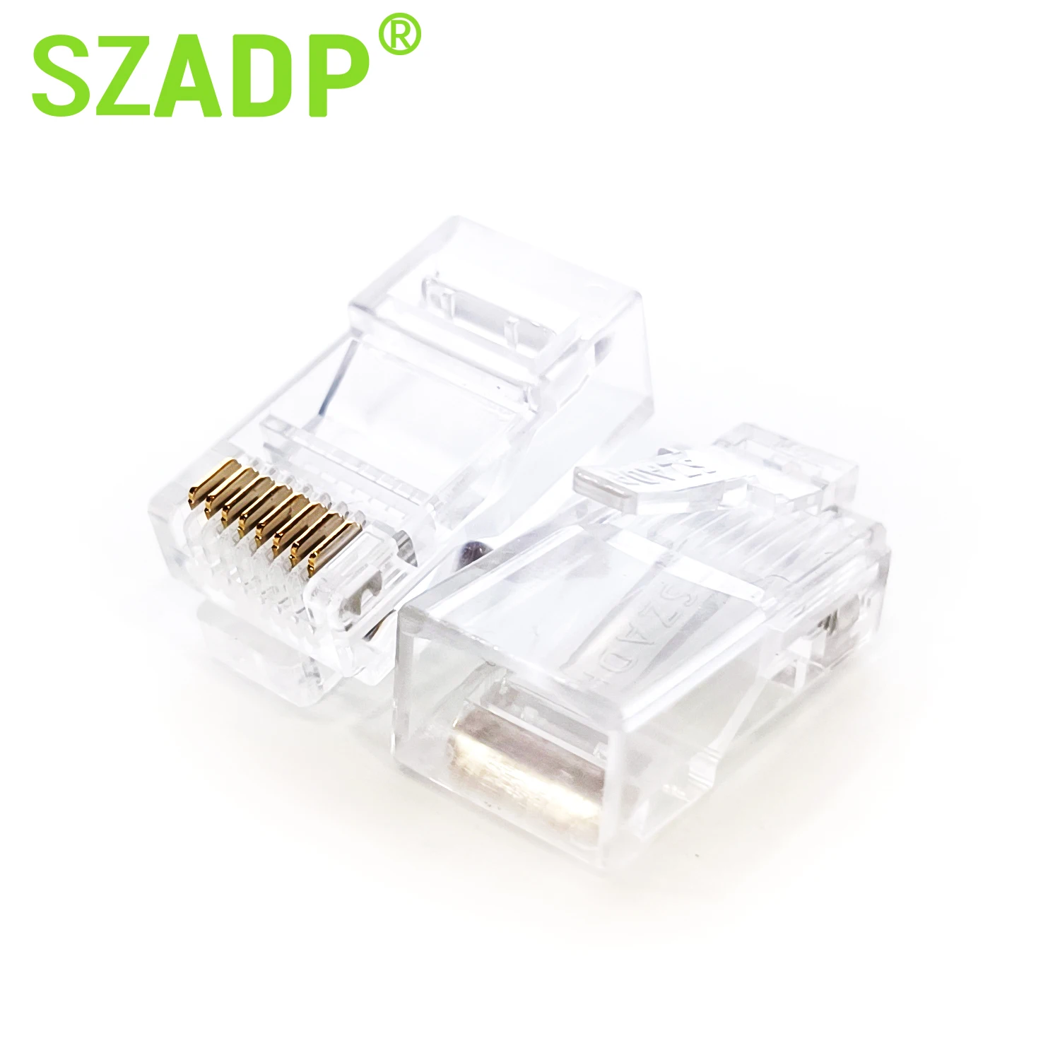 Szadp Rj45 Plug Utp Gold Plated Pass Through Cat6 Cat5e Network Cable ...