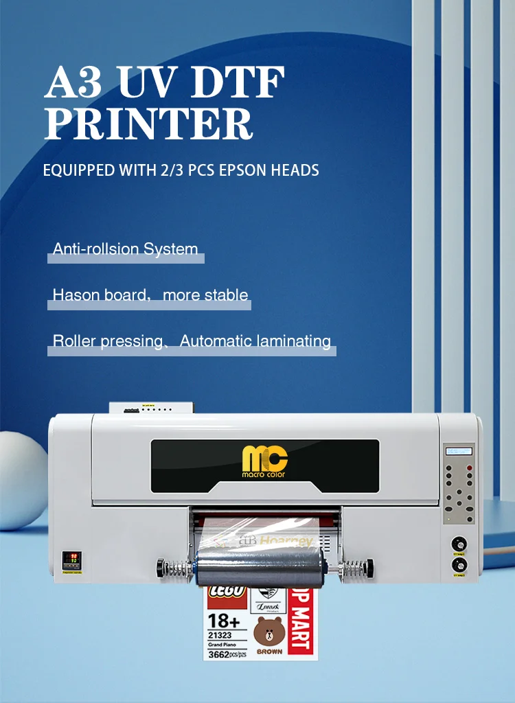 Desktop A3 Uv Dtf Printer Xp600 Uv Dtf A3 Printer Varnish Sticker ...